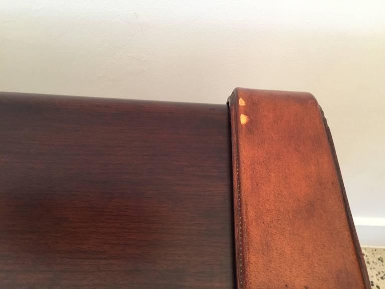 Original Vintage Ralph Lauren Stitched Leather Desk by EJ Victor at 1stDibs