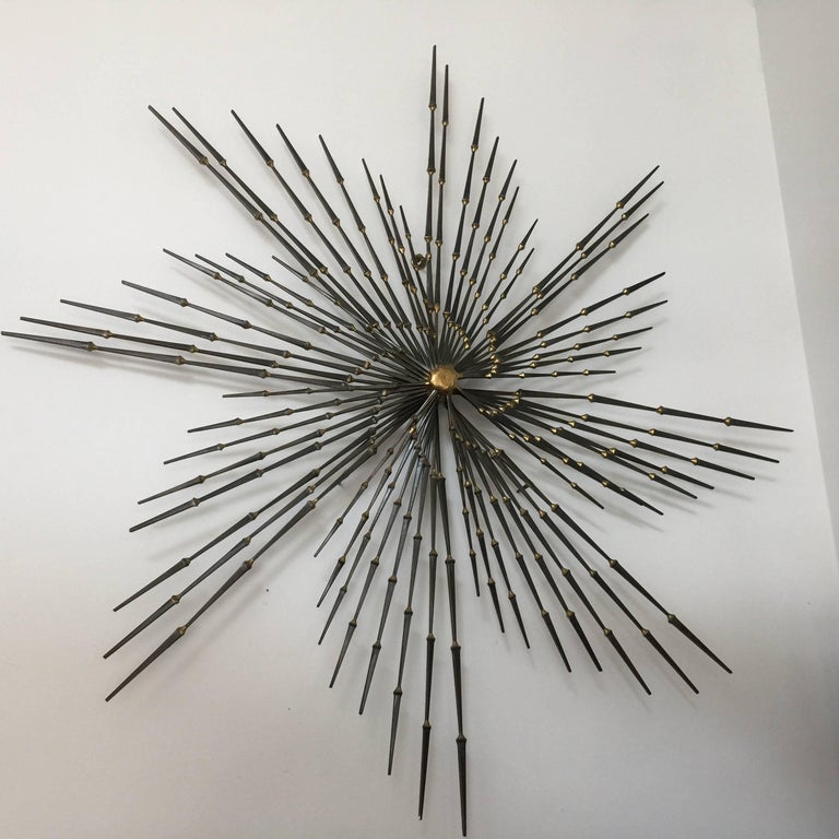 Silas Seandel Iron Nails Wall Sculpture at 1stDibs