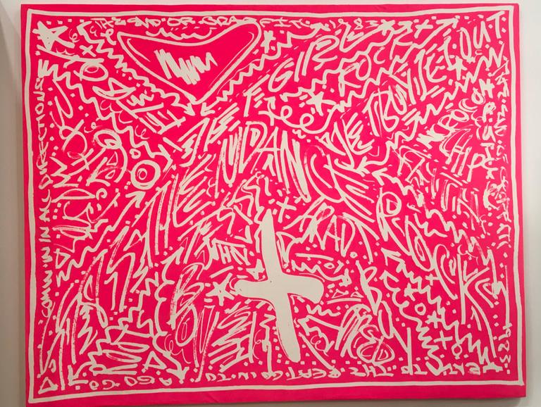 Large Stephen Sprouse Fabric Panel Dated 1983 For Sale at 1stDibs