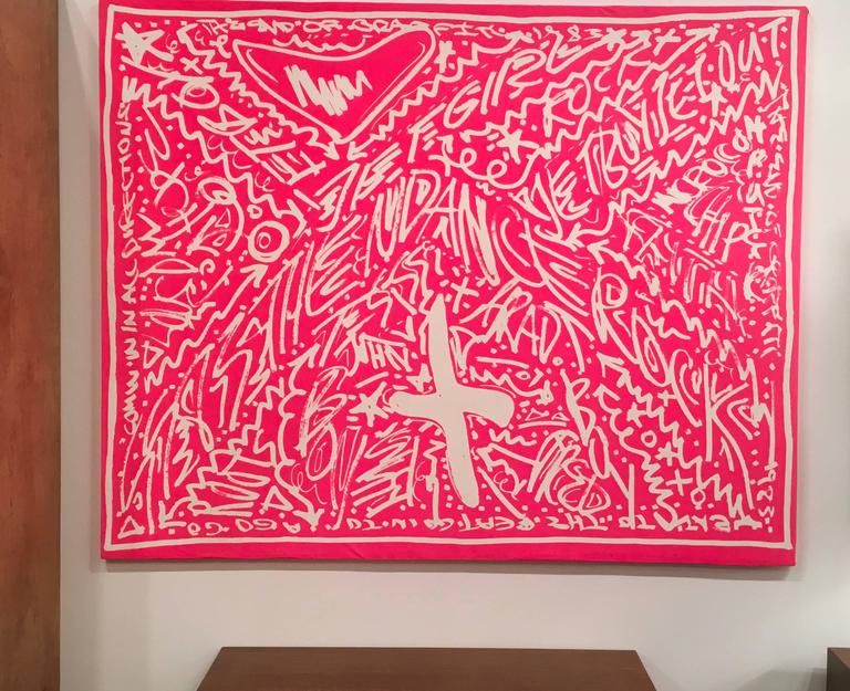 Large Stephen Sprouse Fabric Panel Dated 1983 For Sale at 1stDibs