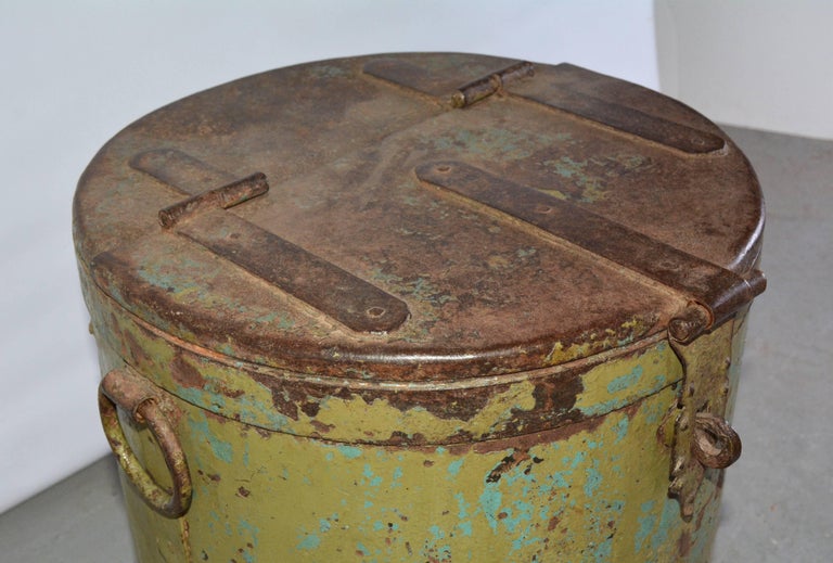 Large Vintage Metal Barrel at 1stDibs | antique metal barrel