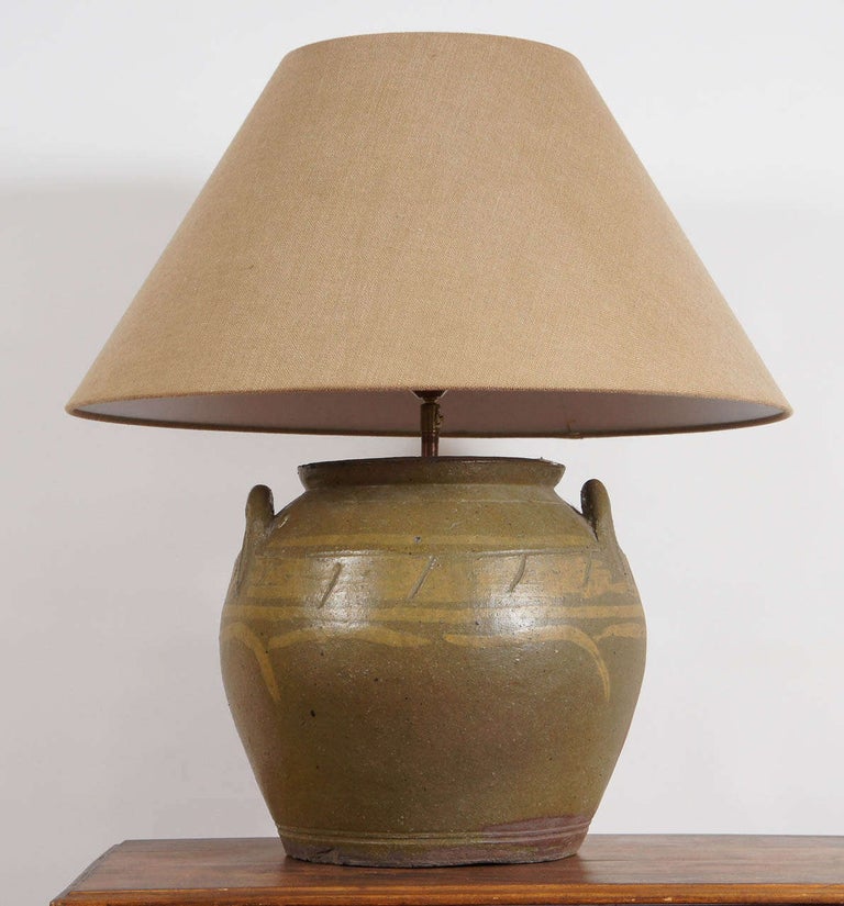 Rustic Chinese Earthen Ware Pottery Lamp at 1stDibs | rustic pottery ...