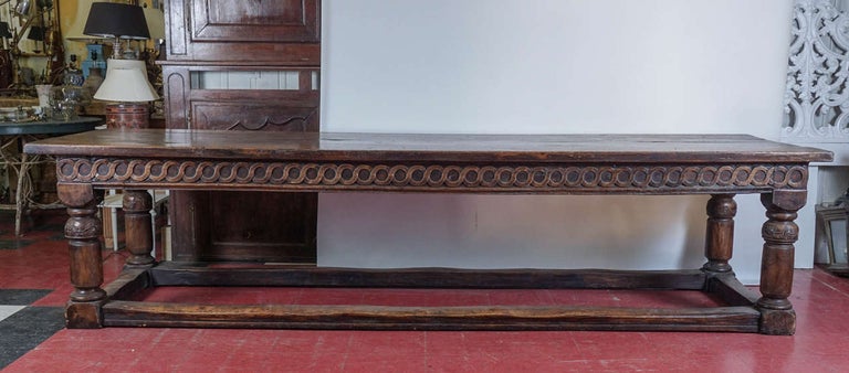 Elizabethan Style Trestle Server or Work Table at 1stDibs