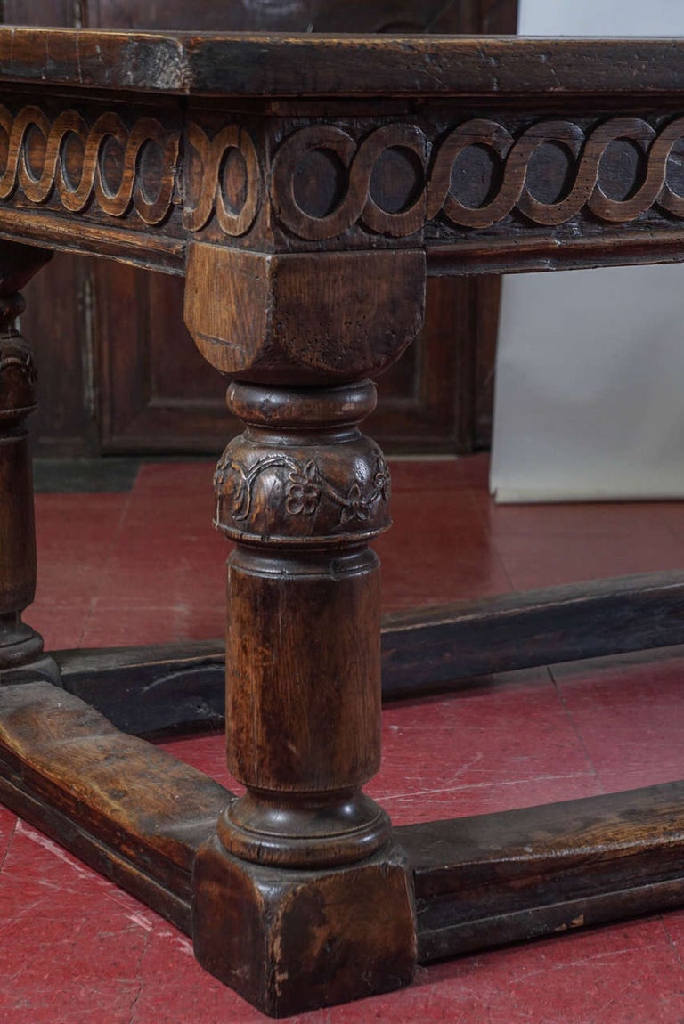 Elizabethan Style Trestle Server or Work Table at 1stDibs