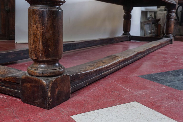 Elizabethan Style Trestle Server or Work Table at 1stDibs