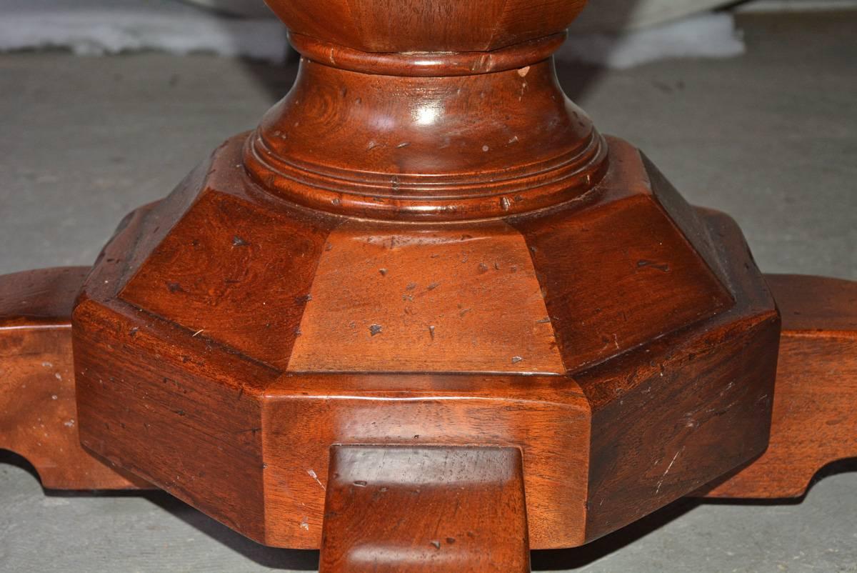 Vintage Round Wood Dining, Library or Conference Table For Sale at ...