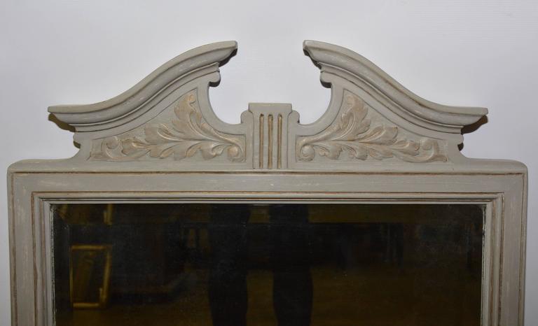 Vintage Federal Style Square Mirror with Broken Arch Pediment For Sale ...