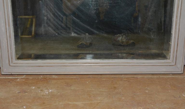 Vintage Federal Style Square Mirror with Broken Arch Pediment For Sale ...