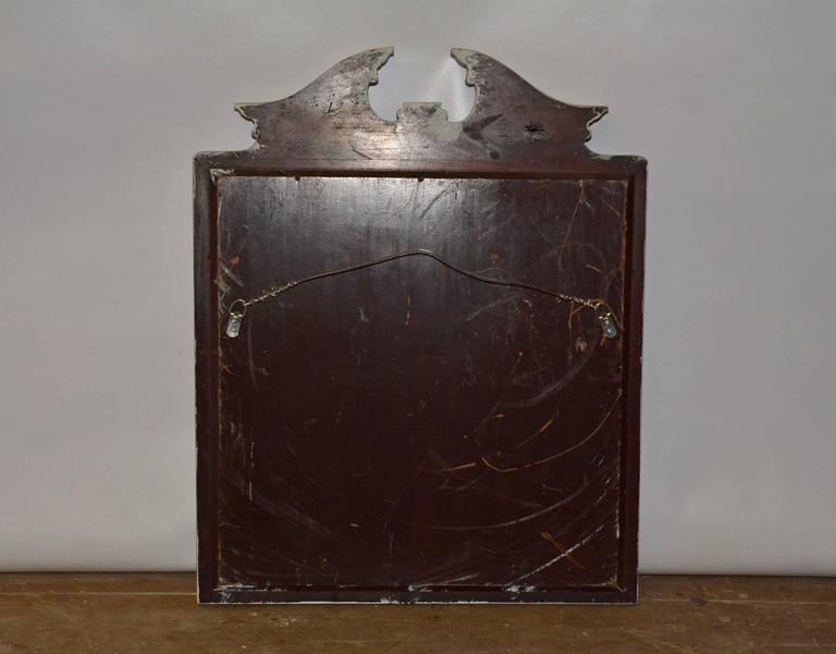 Vintage Federal Style Square Mirror with Broken Arch Pediment For Sale ...