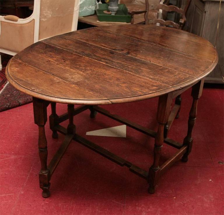 English Oak Gateleg Dining Table at 1stDibs | gate leg dining table ...