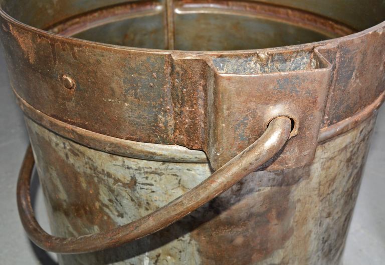 19th Century Iron Bucket with Handle Sold Singly For Sale at 1stDibs