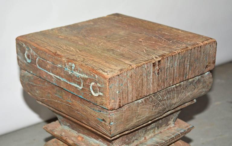 Antique Asian Teak Stool, Side Table or Stand at 1stDibs
