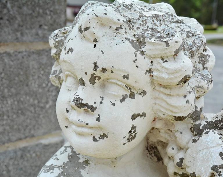 Victorian Garden Cast Stone Putti For Sale at 1stDibs