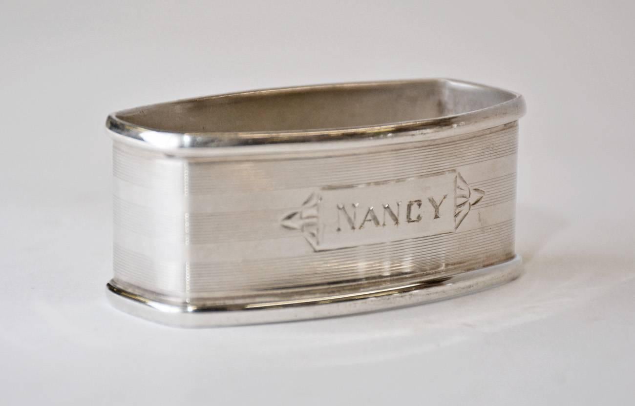 Three Antique Sterling Napkin Rings For Sale at 1stDibs