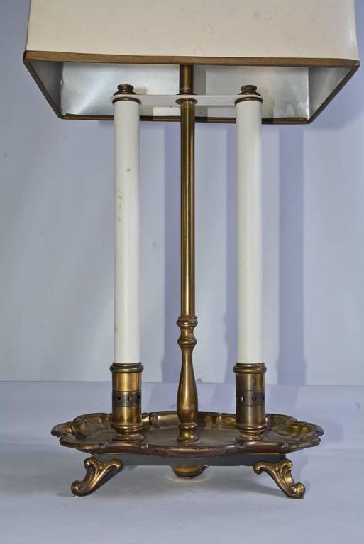 measure check Vintage Brass Bouillotte Table/Desk Lamp at 1stDibs