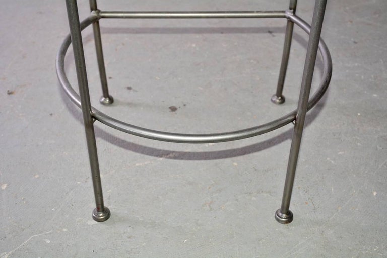 Contemporary Stainless Steel and Brass Bar Stool at 1stDibs | stainless ...