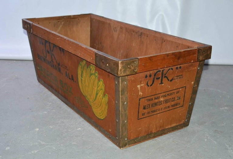 Large Wood Crate by Alex Kontos Fruit Co., Alabama at 1stDibs