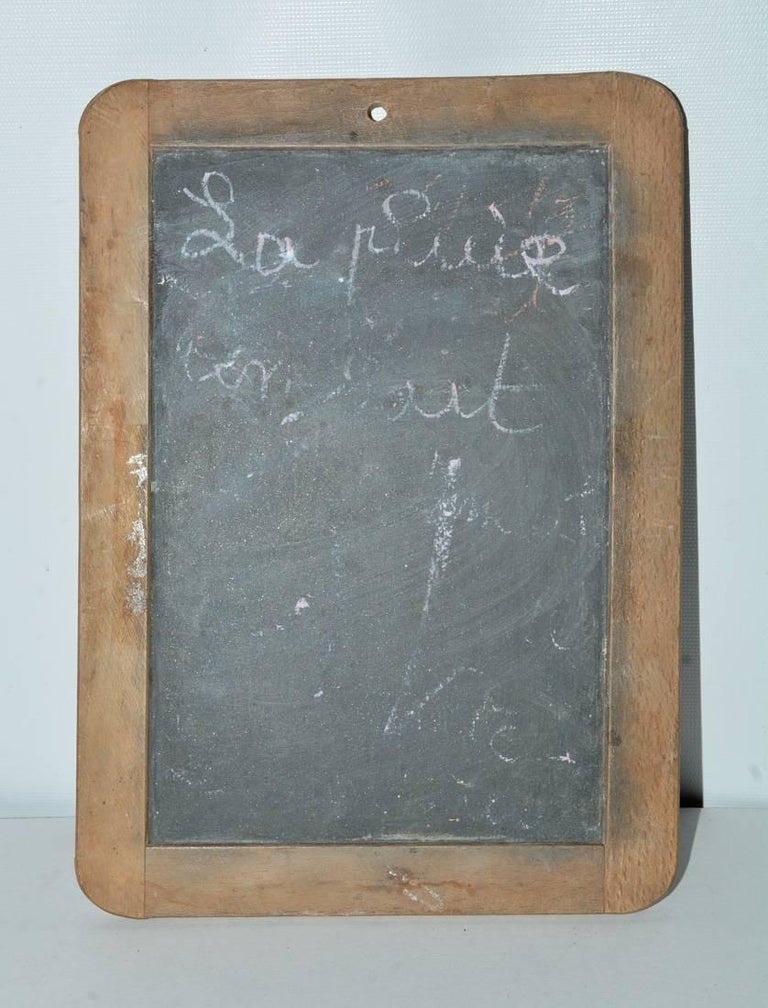 Three Mini French Vintage Chalk Boards at 1stDibs