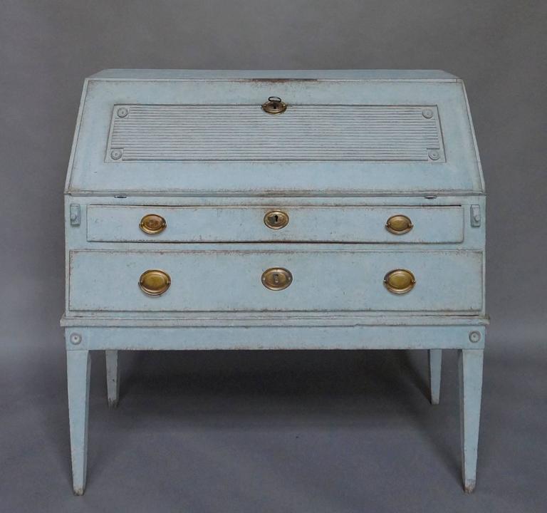 Swedish Slant Front Writing Desk For Sale at 1stDibs