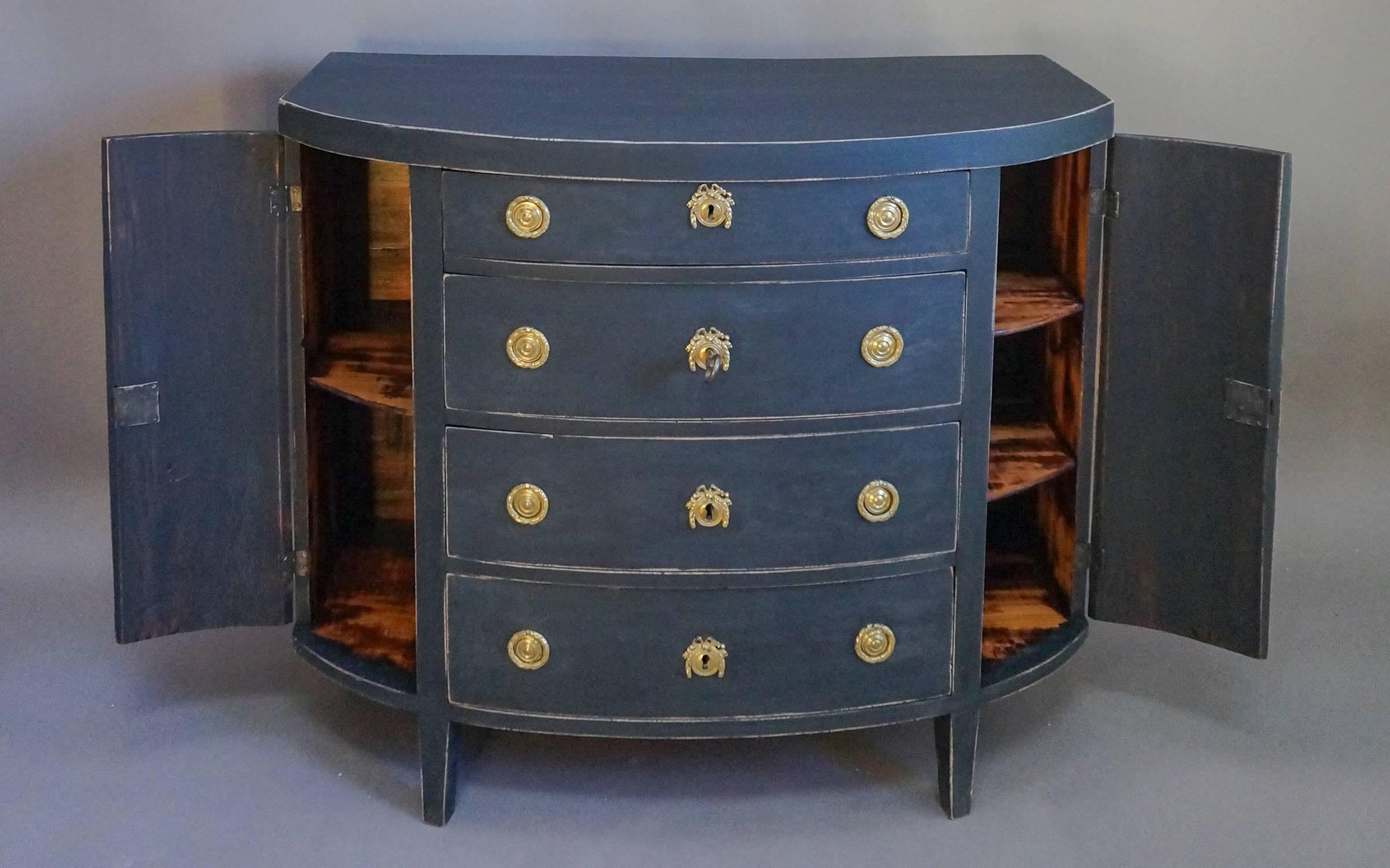 Black Sideboard with Curved Form at 1stDibs