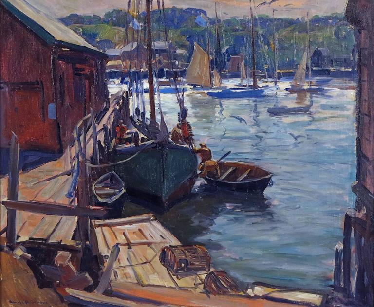 "Early Morning in Gloucester" Painting by Emile Gruppe at 1stDibs ...