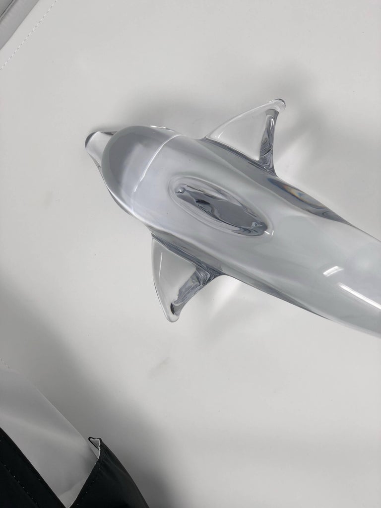 Daum Art Crystal Dolphin Sculpture, France at 1stDibs