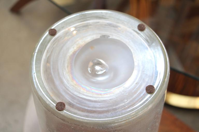 Large Flared Handblown Glass Vase with a Corroso or Scale Finish For ...