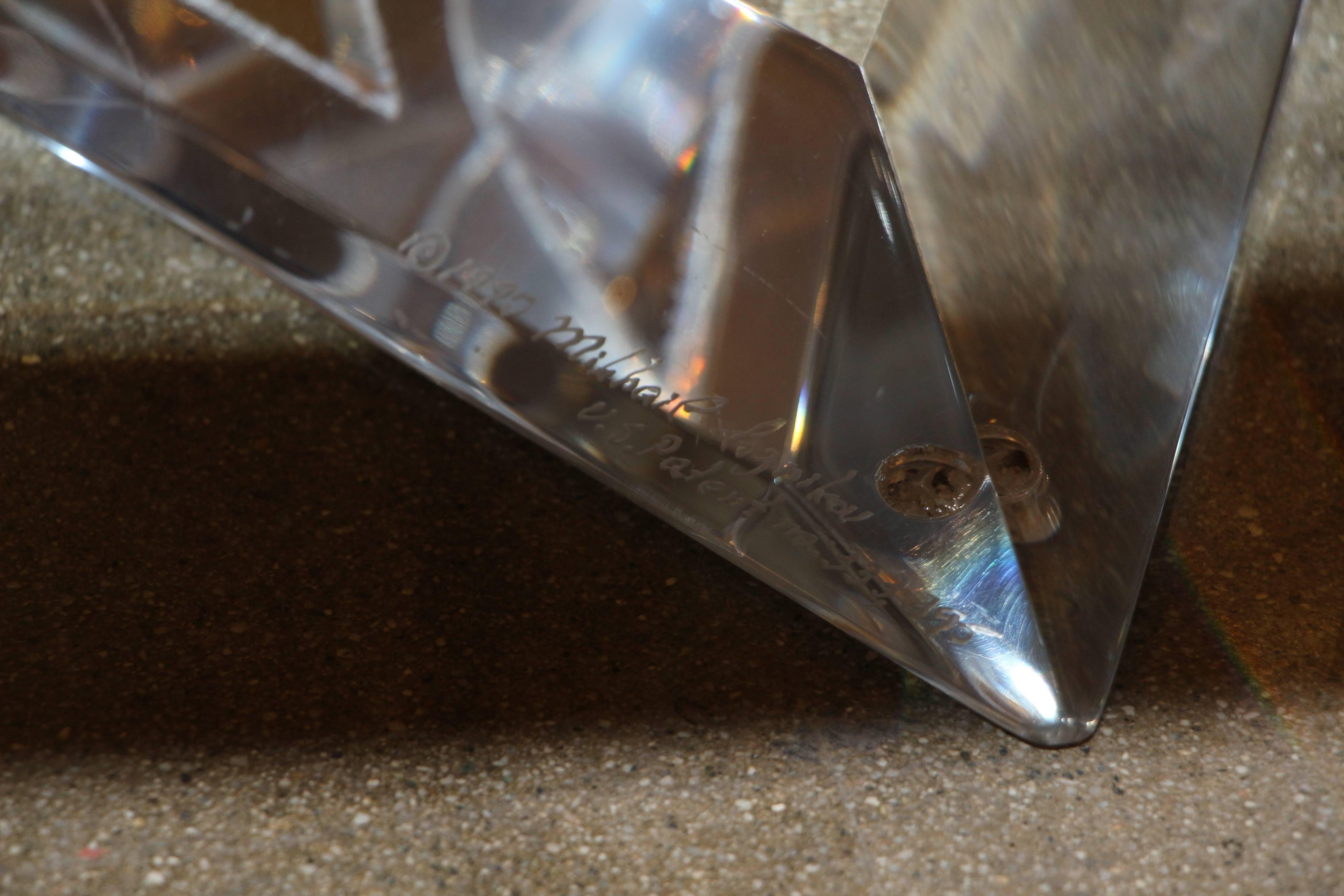 Mikhail Loznikov 1990 Lucite Table Base and Glass Top Table at 1stDibs