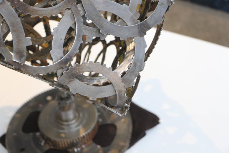 Great Abstract Artist Made Rotating Gear Cube For Sale at 1stDibs