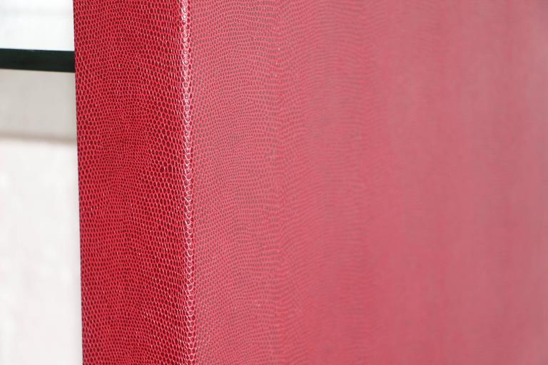 Red Lizard Skin Arched three-Piece Wall Unit For Sale at 1stDibs