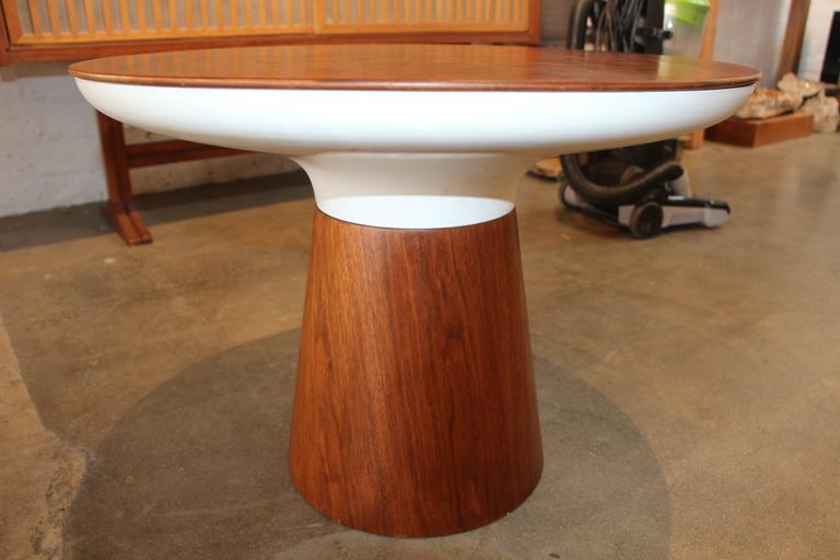 Frank Rohloff Walnut and Metal Tulip Table at 1stDibs