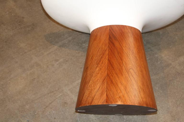 Frank Rohloff Walnut and Metal Tulip Table at 1stDibs