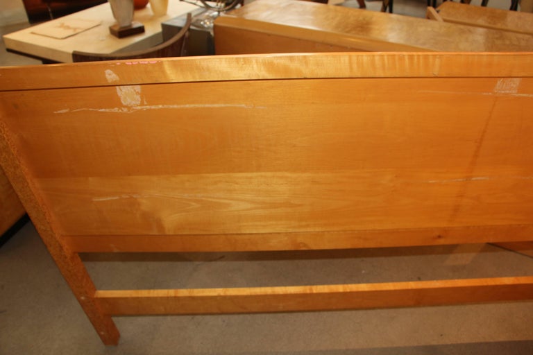 Stunning Bird’s-Eye Maple and Mirrored King Headboard by Romweber at ...