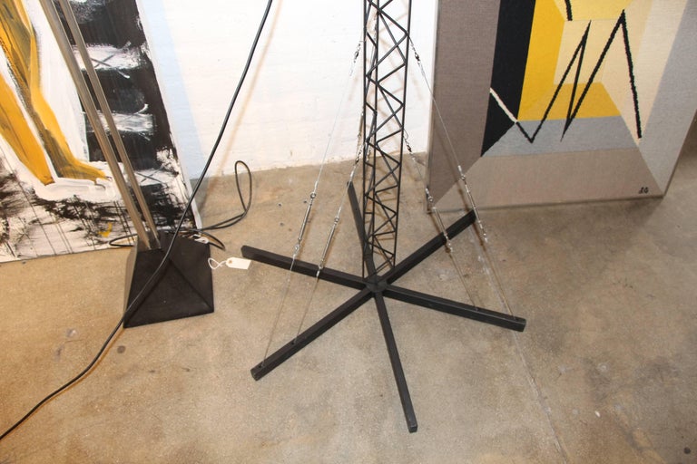 Black Crane Boom Lamp in Matte Black at 1stDibs