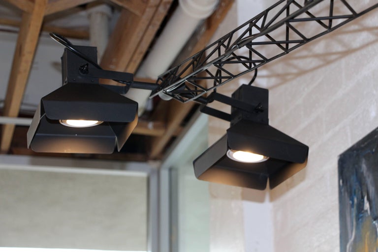 Black Crane Boom Lamp in Matte Black at 1stDibs