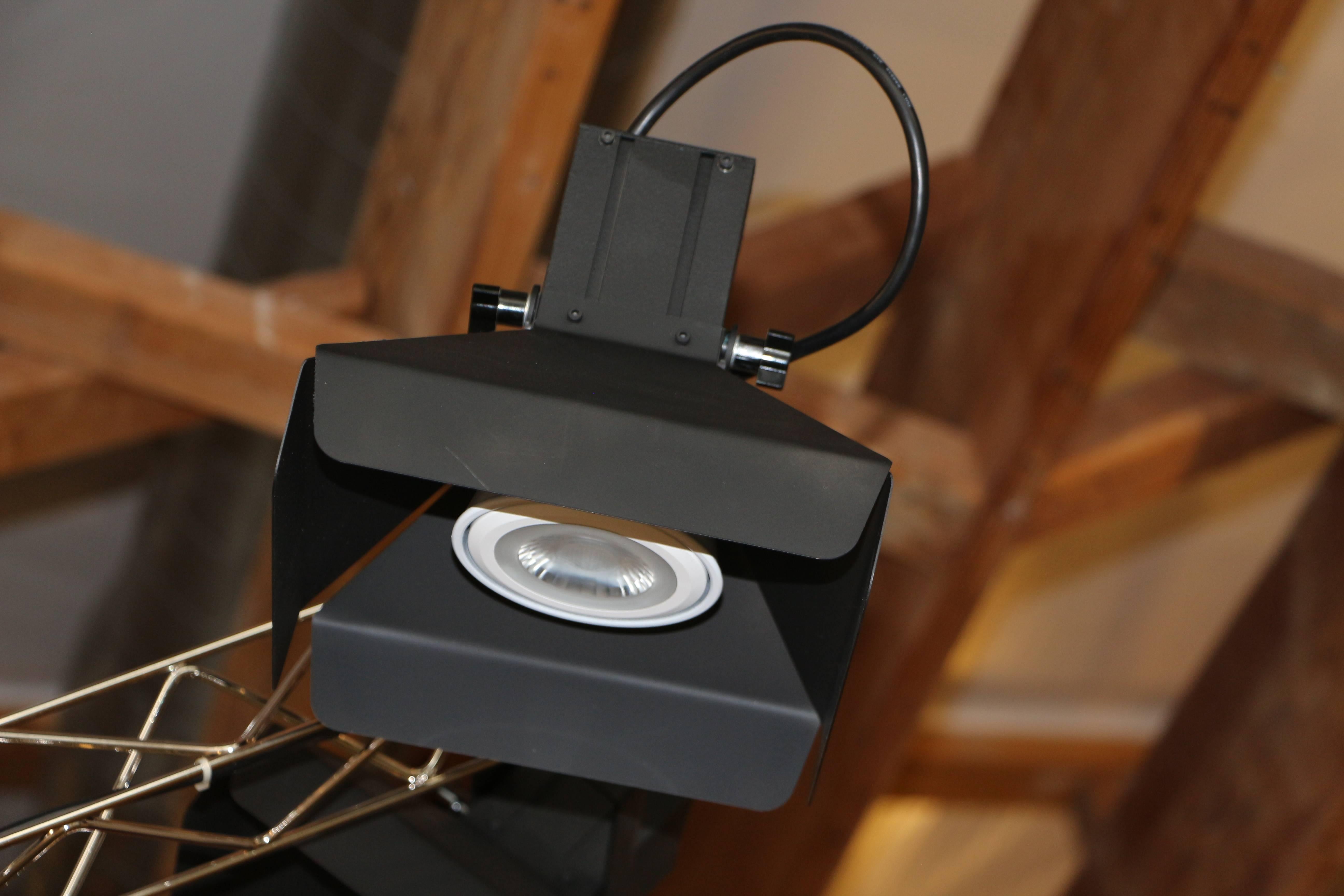 Adjustable Boom Crane Lamp in Nickel Finish at 1stDibs | boom floor lamp