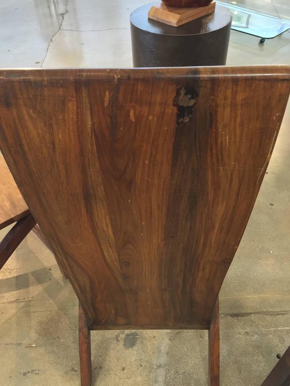Set of Four Sculptural Exotic Wood Handmade Chairs at 1stDibs | hand ...