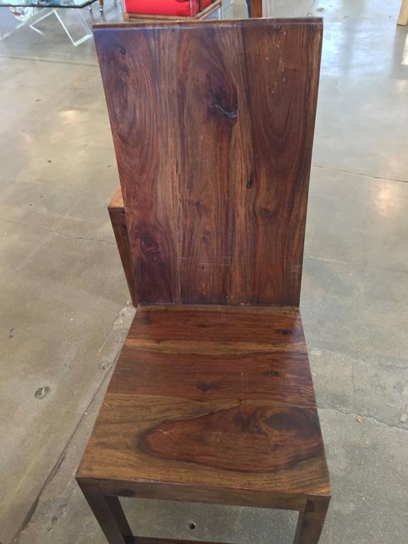 Set of Four Sculptural Exotic Wood Handmade Chairs at 1stDibs | hand ...