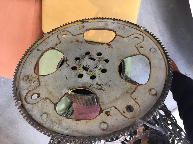 Great Abstract Artist Made Rotating Gear Cube For Sale at 1stDibs