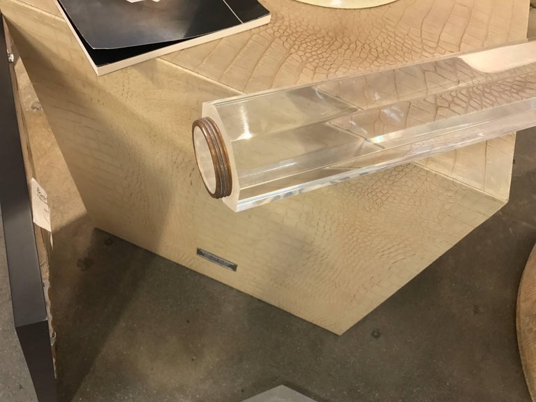 Lucite Ice Bucket or Wine Cooler on Stand at 1stDibs