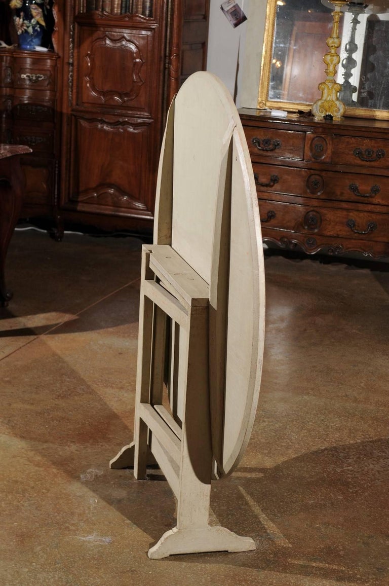 Swedish 1890s Painted Wood Folding Wine Tasting Table with Gateleg ...