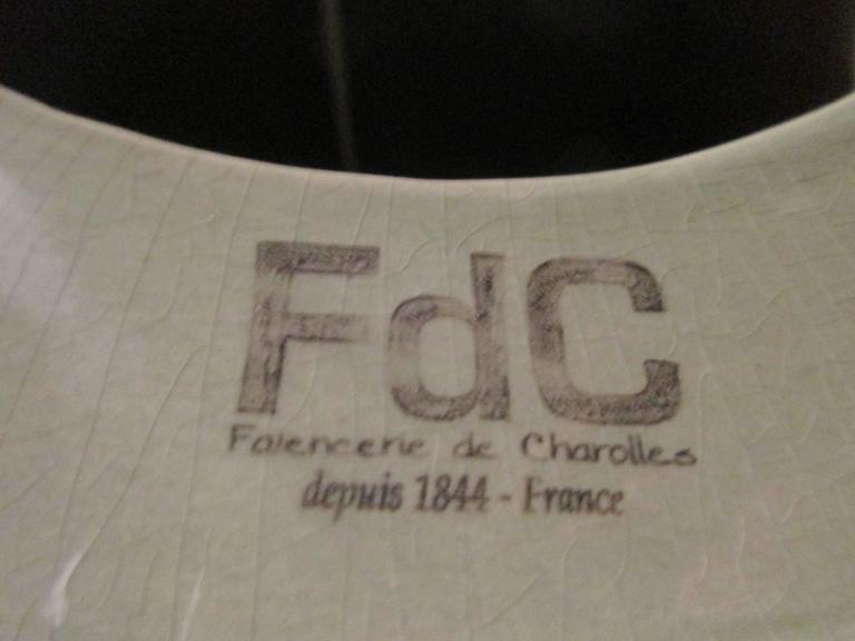 Pair of Celadon FdC France Lamps For Sale at 1stDibs