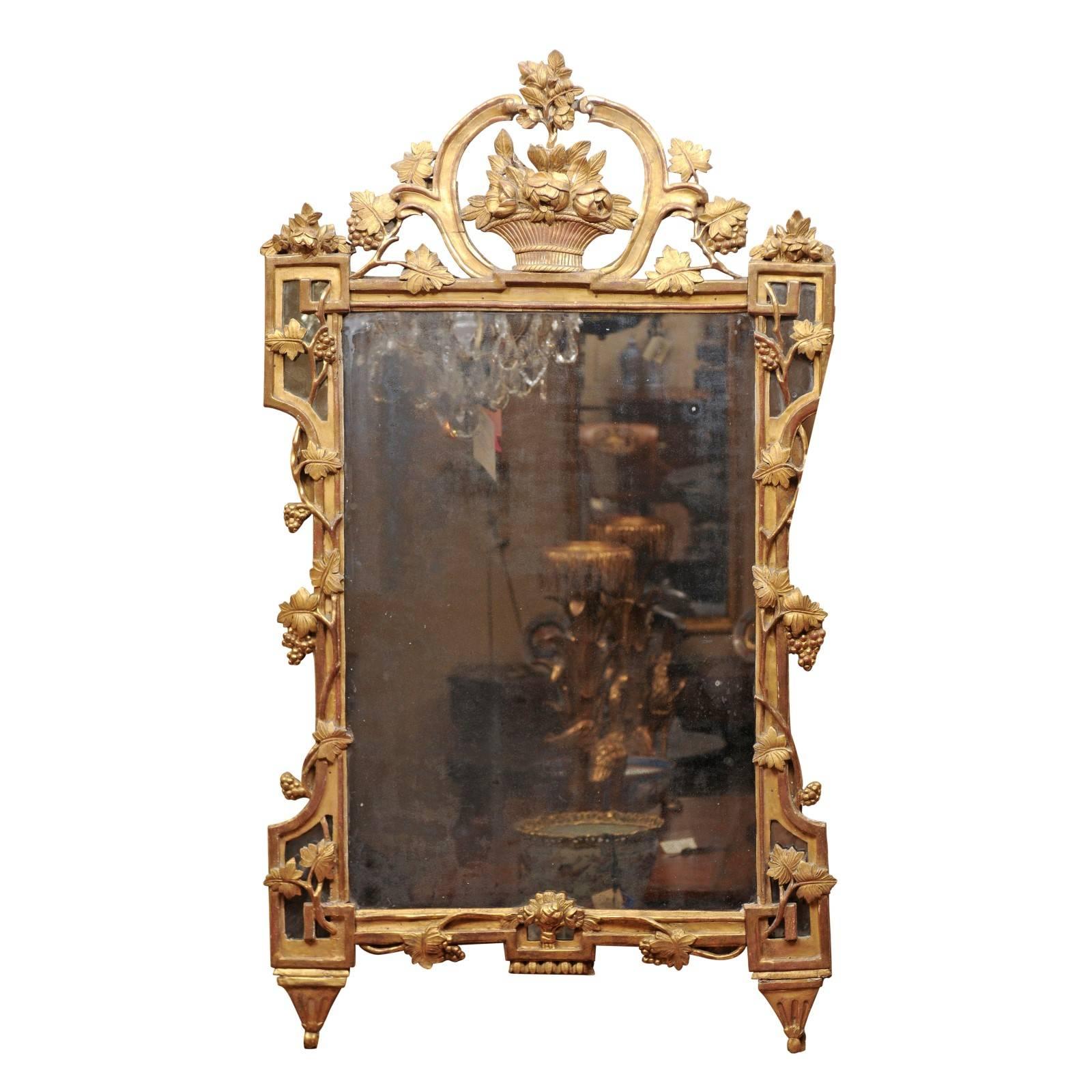 Neoclassical Mirror with Wheat Motif at 1stDibs