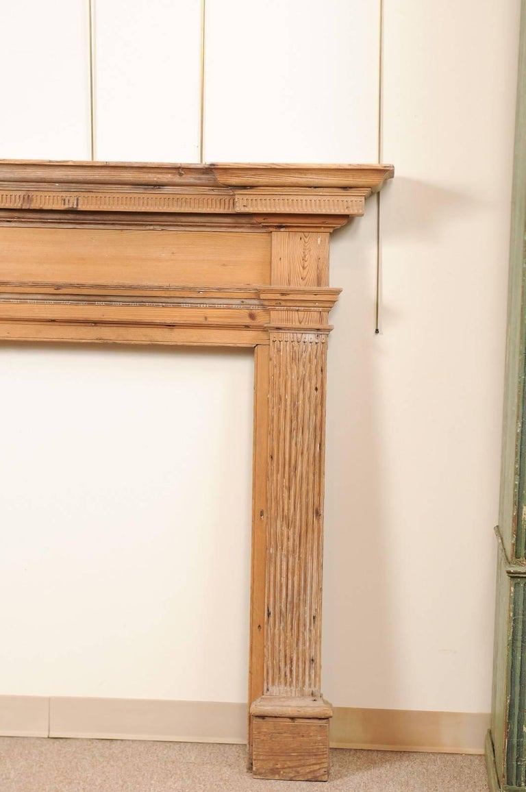 English Neoclassical Style Pine Mantle, Late 19th Century at 1stDibs ...