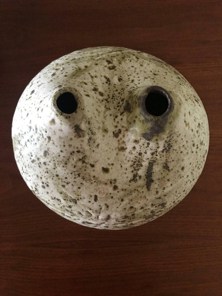 Early Large Robert Arneson Weedpot / Double Spout Vase Bay Area Ceramic ...