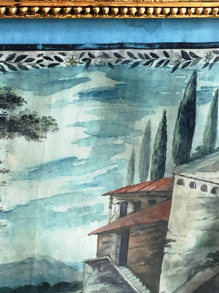 French Provincial Painted Scene of a Shepherd, 18th Century at 1stDibs