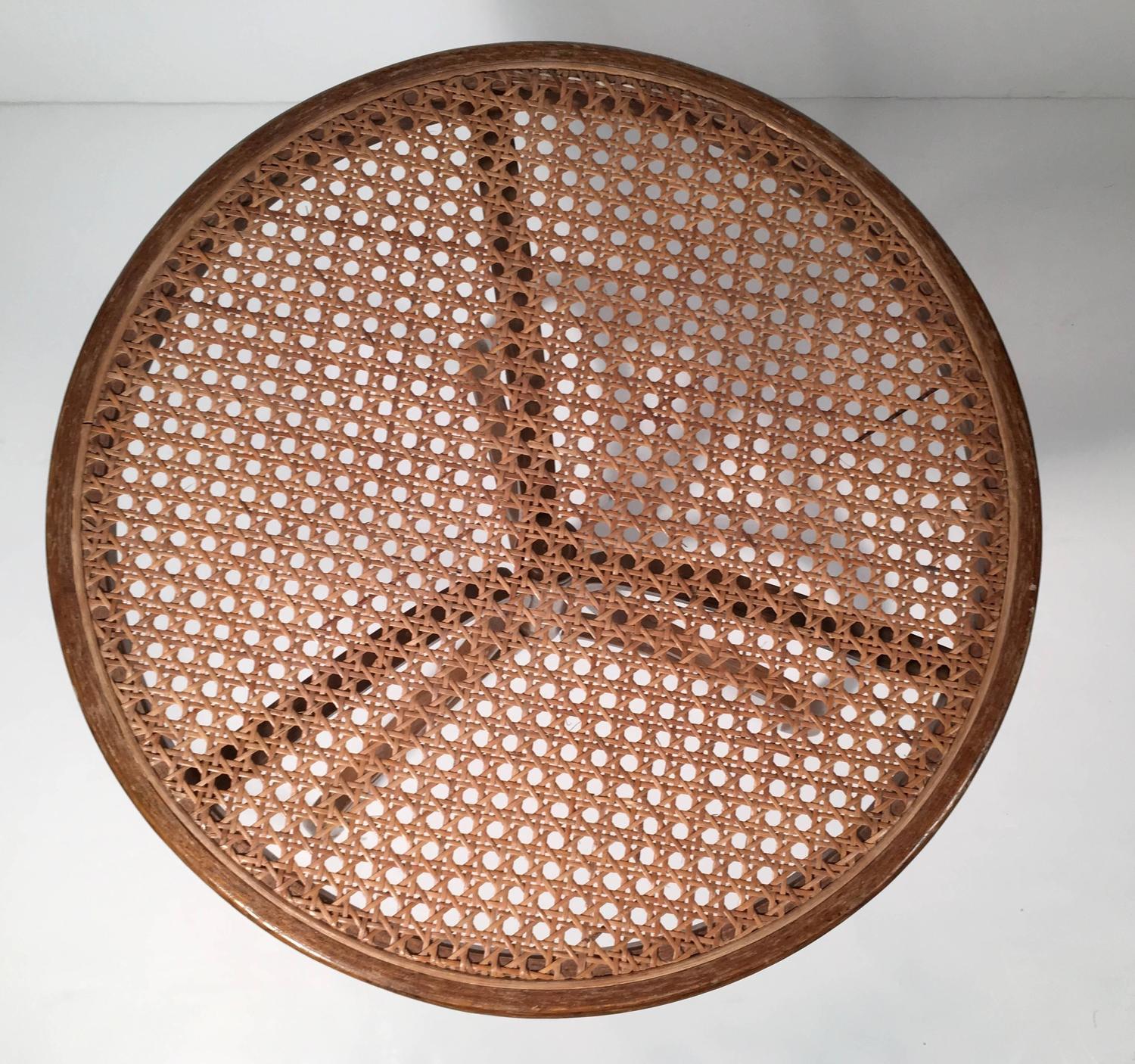 Bentwood Caned Occasional Table For Sale at 1stdibs