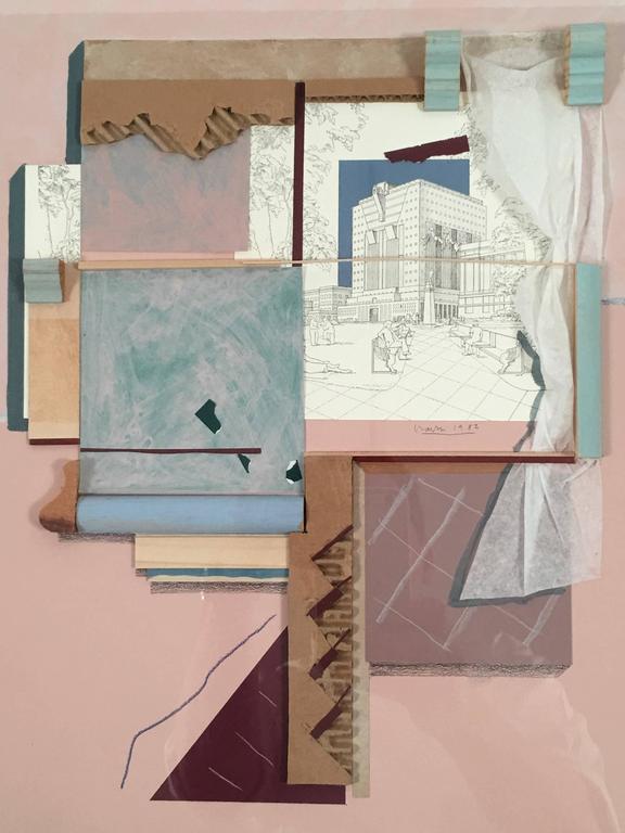 Michael Graves Collage for the Portland Building at 1stDibs