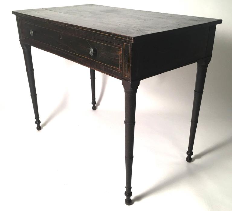 Federal Period Grain Painted One Drawer Table at 1stDibs