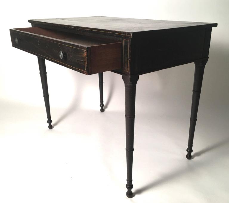 Federal Period Grain Painted One Drawer Table at 1stDibs